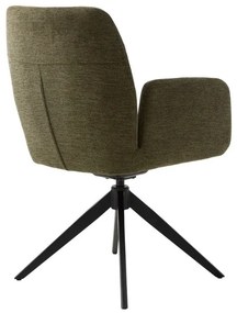 Designová otočná židle Talaith olivová zelená