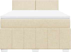 Box spring postel s matrací krémová 140x200 cm textil 3287089