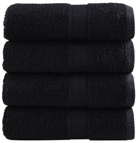 Premium ručníky SOLUND 4 ks černé 30 x 50 cm 600 g/m² 137423