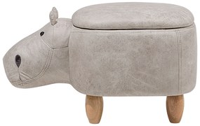Světle šedá stolička hrošík HIPPO Beliani