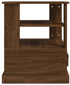 Odkládací stolek hnědý dub 50 x 50 x 60 cm kompozitní dřevo - Default Title