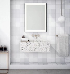 Sapho, GANO zrcadlo s LED osvětlením 60x80cm, černá