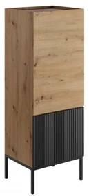 Komoda Zulek 50 2D, Barva: dub artisan / dub artisan + černá