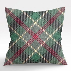 Ervi povlak na polštář Gobelínový - Tradiční zelený tartan, různé rozměry