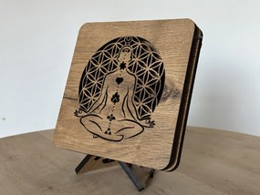 Li-Go "Čakry" lampa 19x19cm provedení povrchu: dub světlý