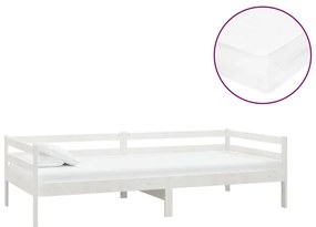 vidaXL Marketos Denní postel s matrací 90 x 200 cm bílá masivní borové dřevo