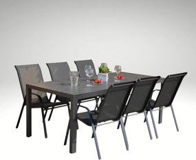Vikio Venkovní zahradní set 190x90 pro 6 osob DK303-190 antracit