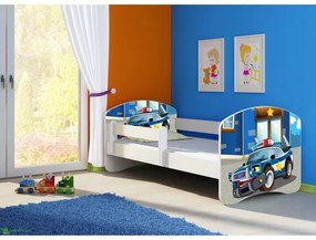 Dětská postel - Policie 2 140x70 cm  bílá