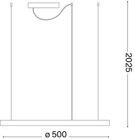 Ideal Lux - LED Lustr na lanku ORACLE SLIM LED/29W/230V 4000K pr. 50 cm černá
