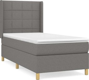 Box spring postel s matrací tmavě šedá 90x190 cm textil 3131954
