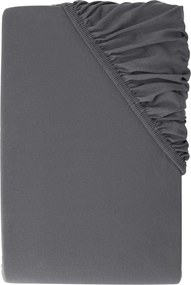 Livarno® Žerzejové napínací prostěradlo, 90-100 x 200 cm (tmavě šedá)