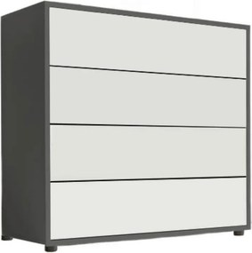 XXXLutz KOMODA, antracitová, bílá, 79/73/33 cm MID.YOU - Široké komody - 001067000206
