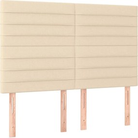 Box spring postel s matrací krémová 140x190 cm textil 3132070