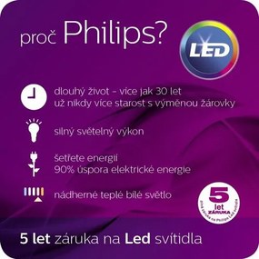 Philips 17296/30/16 Yarrow Venkovní nástěnné LED svítidlo 21 cm, černá