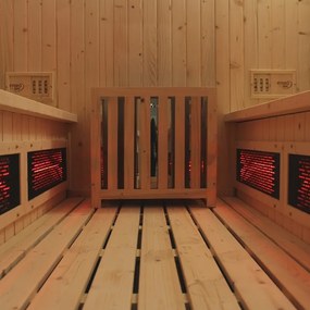 BPS-koupelny Zahradní kombinovaná sudová sauna 2v1  - Infrasauna + finská sauna 180x200, 4-6 osob
