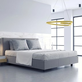 Toolight - LED stropní svítidlo APP7797-cp + dálkové ovládání, zlatá, OSW-09881