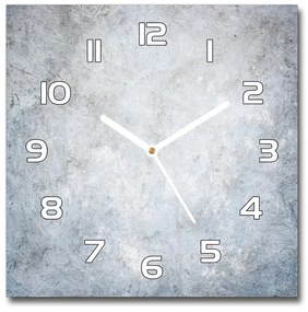 Wallmuralia Skleněné hodiny čtverec Betonové pozadí 30x30 cm