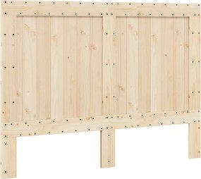 Rám postele s čelem bílý 140 x 200 cm masivní borové dřevo 3281534
