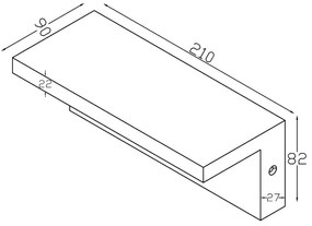 Top Light - LED Venkovní nástěnné svítidlo LED/10W/230V 4000K IP54