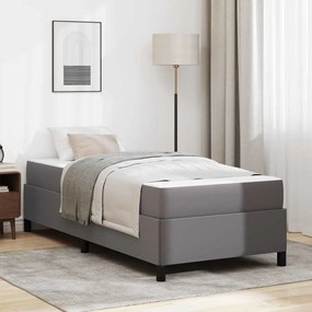 Rám postele s matrací Šedá 90 x 190 cm textil 3398977