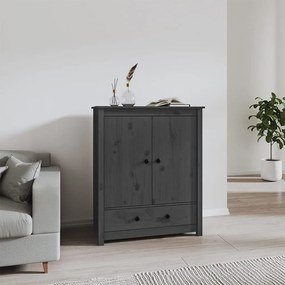 823516 vidaXL Skříň highboard šedá 83 x 41,5 x 100 cm masivní borové dřevo