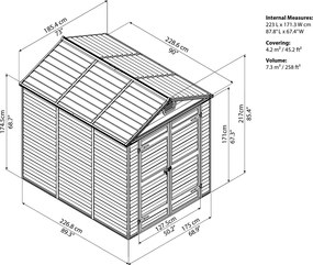 Palram - Canopia Skylight 6x8 hnědý - zahradní domek