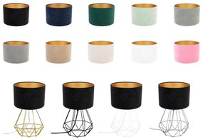 Stolní lampa Mediolan, 1x textilní stínítko (výběr z 10 barev), (výběr ze 4 barev konstrukce), g