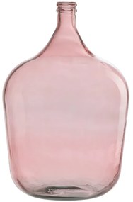 OnaDnes -20% Růžová skleněná váza J-Line Sadona 55 cm