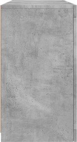 Příborník s LED osvětlením betonově šedý 123 x 37 x 67 cm 3209082