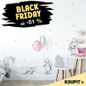 Nálepka na zeď - Pasteloví králíčci