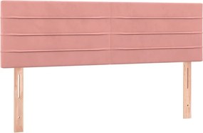 Box spring postel s matrací růžová 140x200 cm samet 3141370
