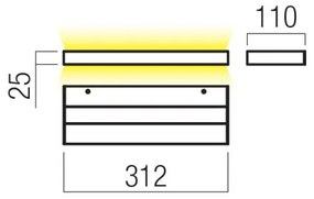 Redo 01-3553 - LED Nástěnné svítidlo SEED LED/15W/230V černá