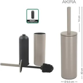 Spirella AKIRA WC štětka matná šedohnědá / ocel