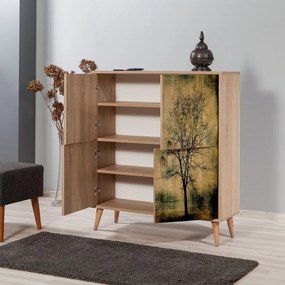 Dřevěná skříň Ananias Tree, výška 111 cm