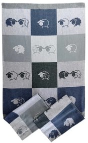 SVITAP sleep well Utěrka Extra savá 50x70 cm Ovečky kostka modrá 3 ks