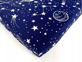 Nadia Dětské bavlněné prostěradlo 210x160cm různé vzory Barva: Velké hvězdy v šedé