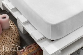 Florella Prostěradlo Zwirn Jersey Elastan Weiss Rozměr: 200x220 cm