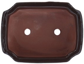KERAMICKÝ KVĚTINÁČ NA BONSEJ TERI 5,5X20,5X15 CM HNĚDÁ