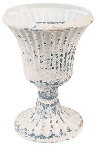 Béžová dekorační plechová váza/ květináč Fun Antique - Ø 9*11 cm