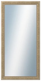 DANTIK - Zarámované zrcadlo - rozměr s rámem cca 60x120 cm z lišty KŘÍDLO malé stříbrné patina (2775)