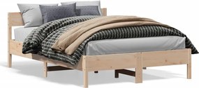 vidaXL Rám postele s čelem 120 x 190 cm masivní borovice [842774] Barva: Přírodní