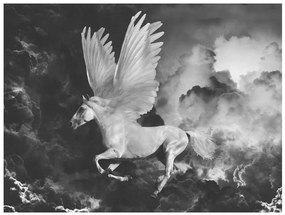 Fototapeta - Pegasus on the way to Mount Olympus