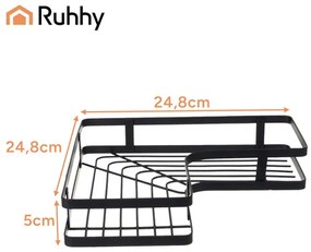 Rohová koupelnová police - sada 2 kusů Ruhhy 27092