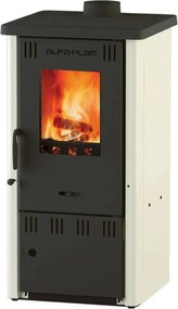 Alfa Plam Krbová kamna Elita II Eco, 6,5 kW, krémová, 87 x 44 x 46 cm
