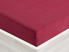 Froté napínací prostěradlo FR-010 Vínové 100 x 200 - výška 20 cm