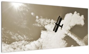 Letící letadlo - obrazy (100x40cm)