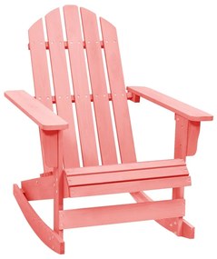 Zahradní houpací křeslo Adirondack masivní jedlové dřevo růžové 315887