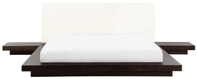 Vodní postel 160 x 200 cm tmavé dřevo ZEN Beliani