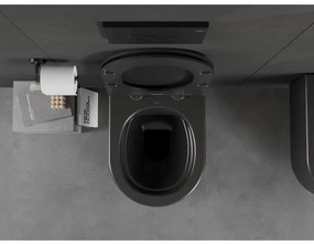 Mexen Sofia Rimless závěsná wc mísa, černá matná, 3354XX85