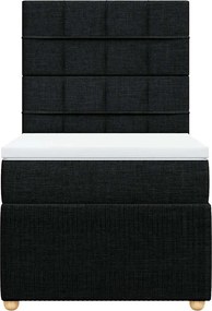Box spring postel s matrací černá 100 x 200 cm textil 3294269